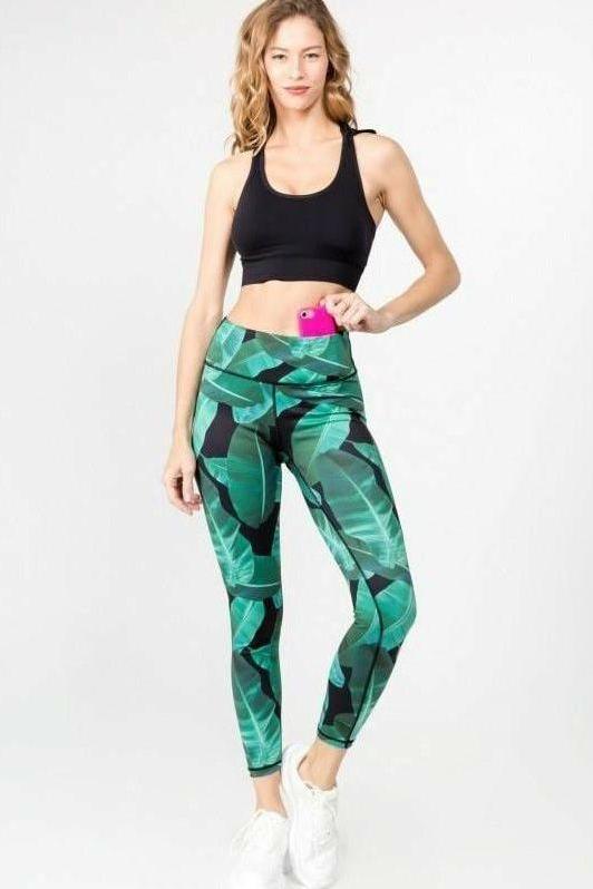 Green leaf leggings – Fits4Yoga